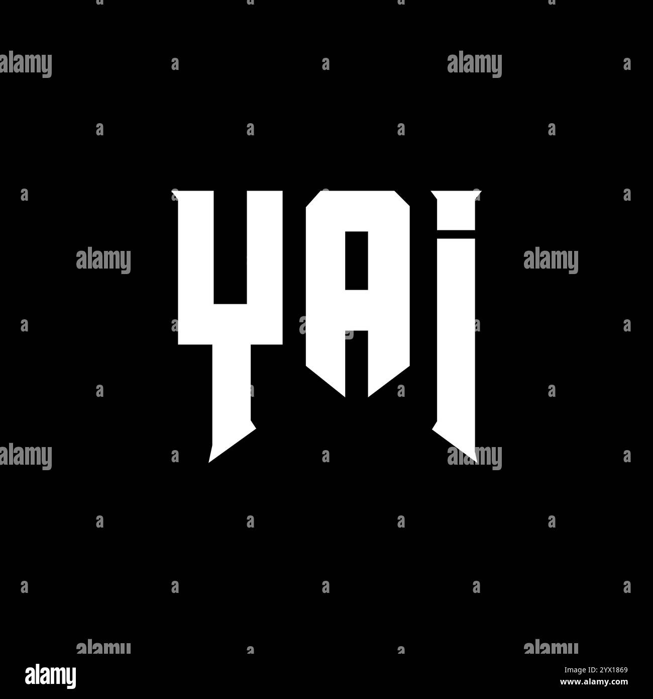 YAI letter logo design for technology company. YAI logo design black ...