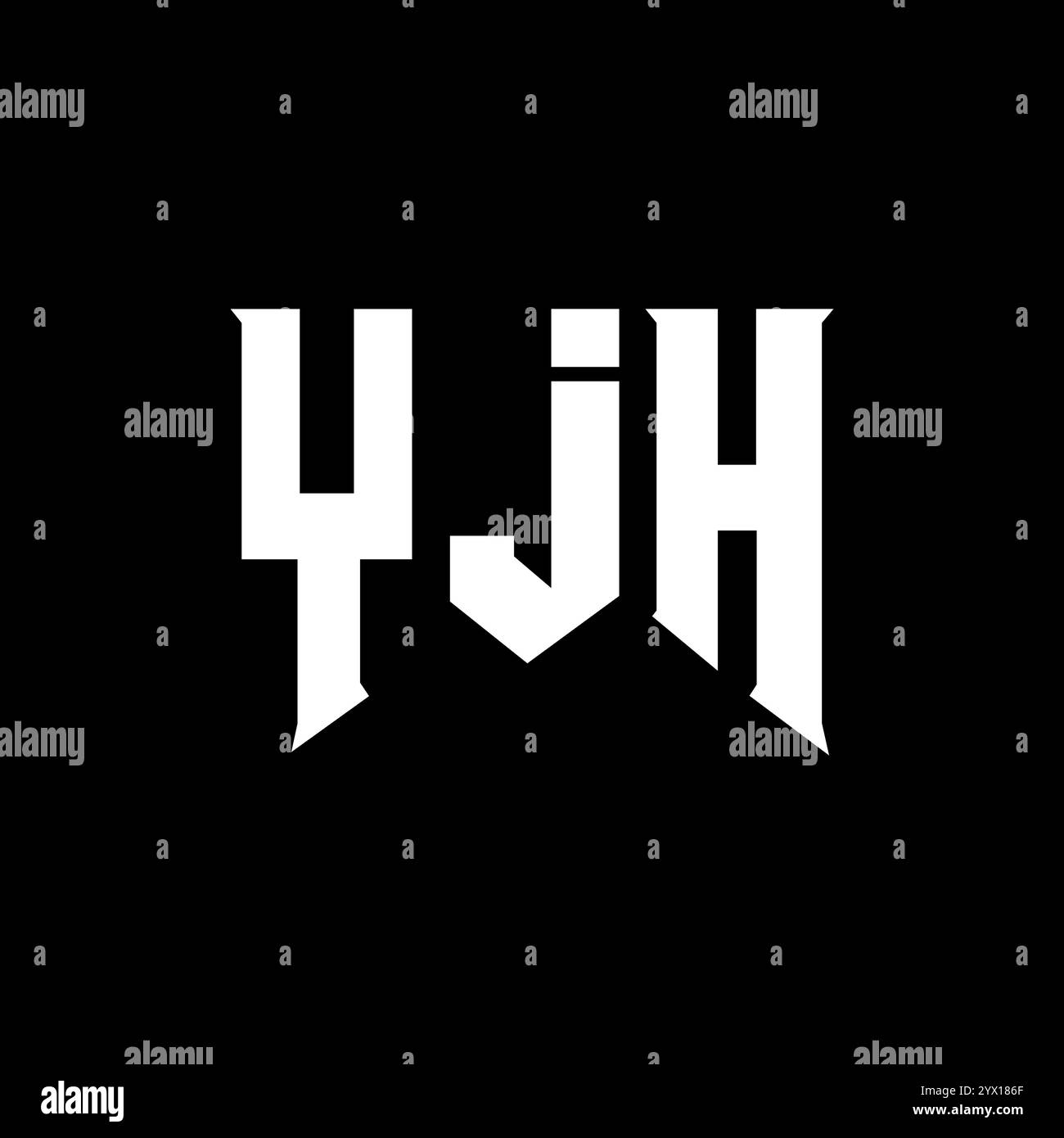 YJH letter logo design for technology company. YJH logo design black ...