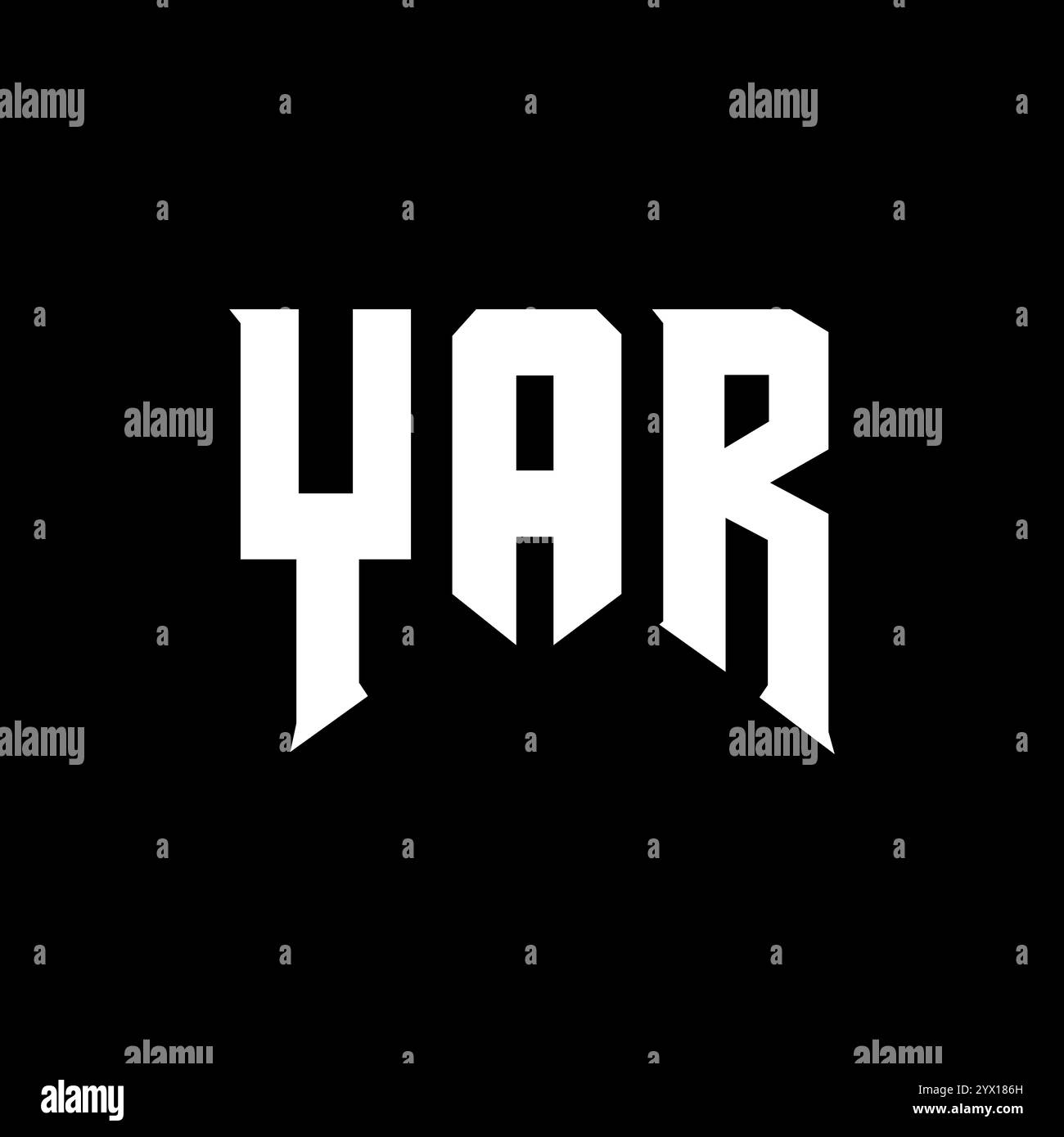 YAR letter logo design for technology company. YAR logo design black ...
