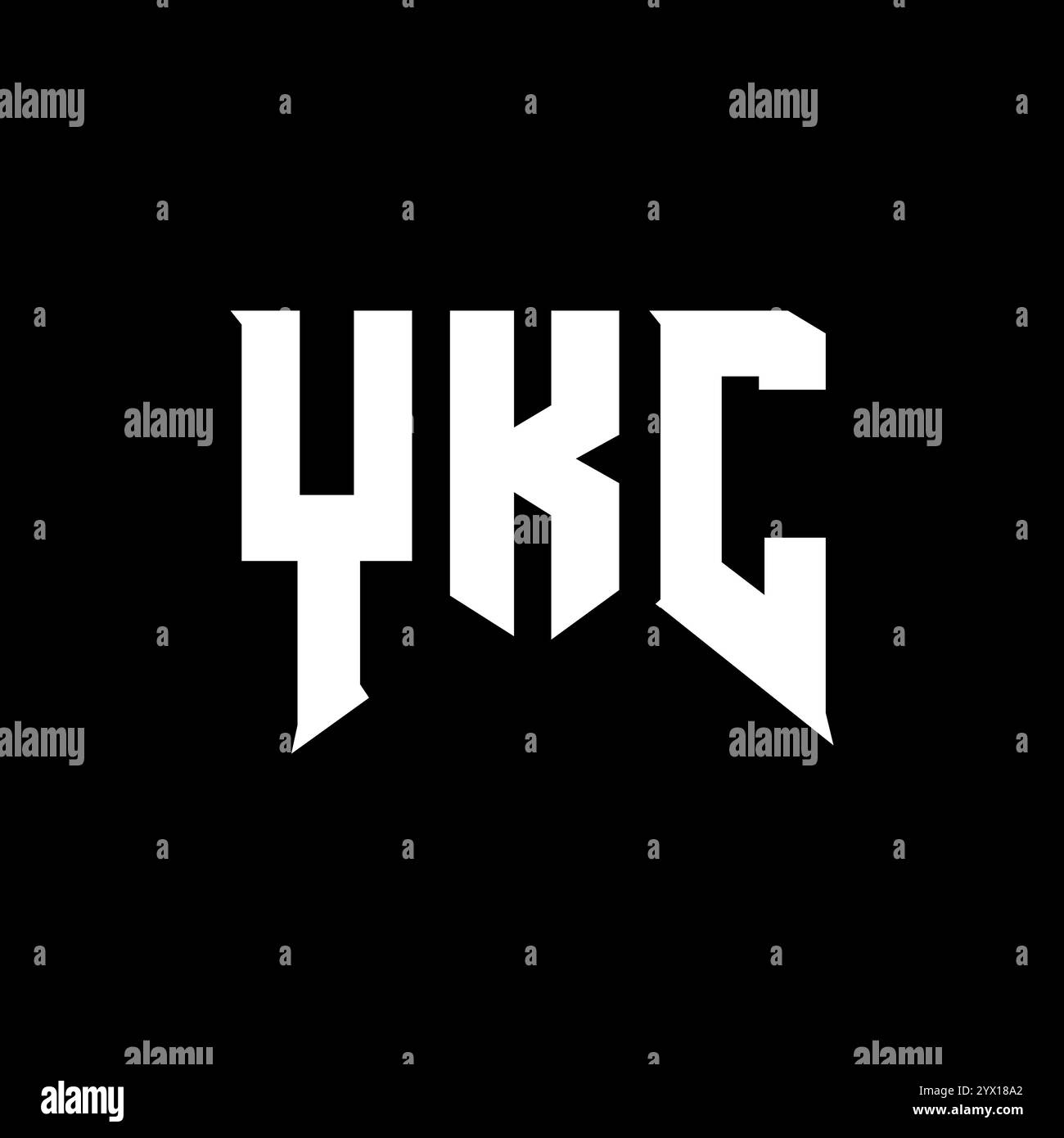 YKC letter logo design for technology company. YKC logo design black ...