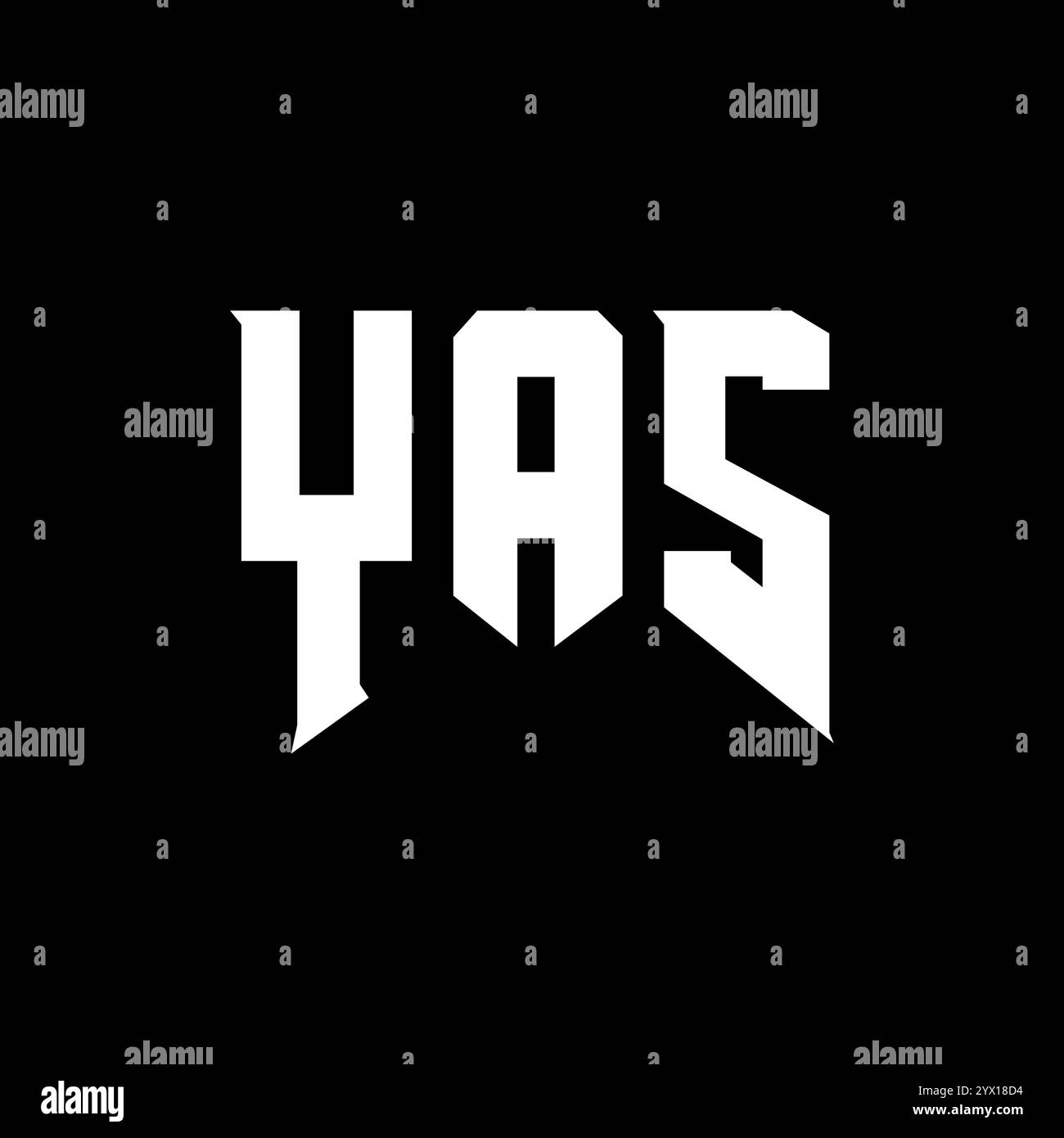 YAS letter logo design for technology company. YAS logo design black ...
