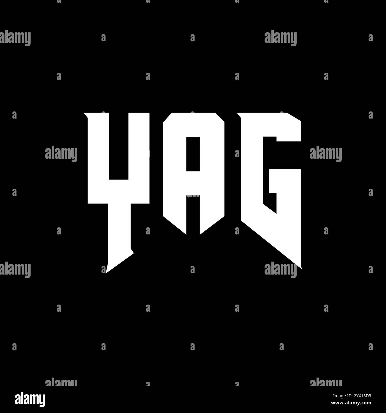 YAG letter logo design for technology company. YAG logo design black ...