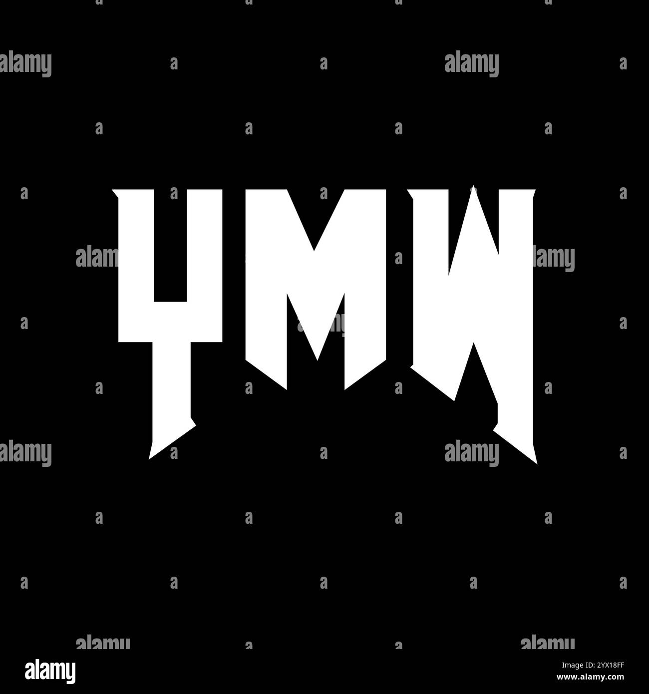 YMW letter logo design for technology company. YMW logo design black ...