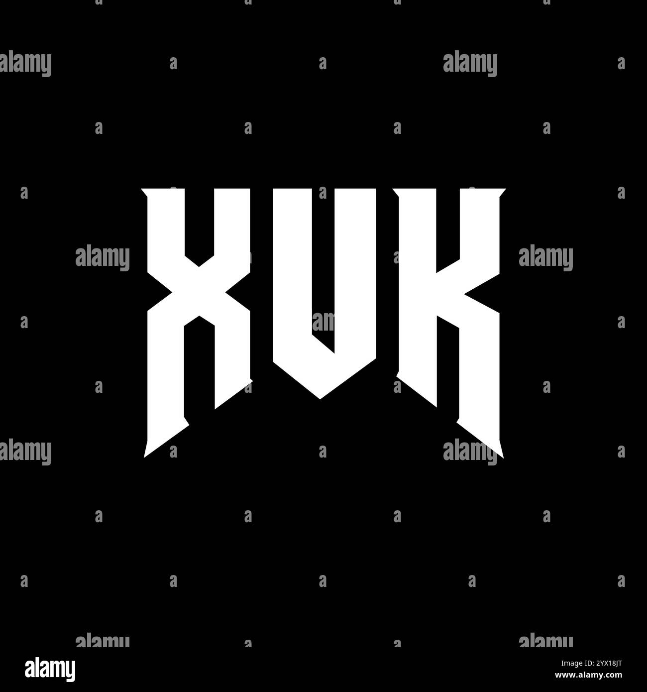 XUK letter logo design for technology company. XUK logo design black ...