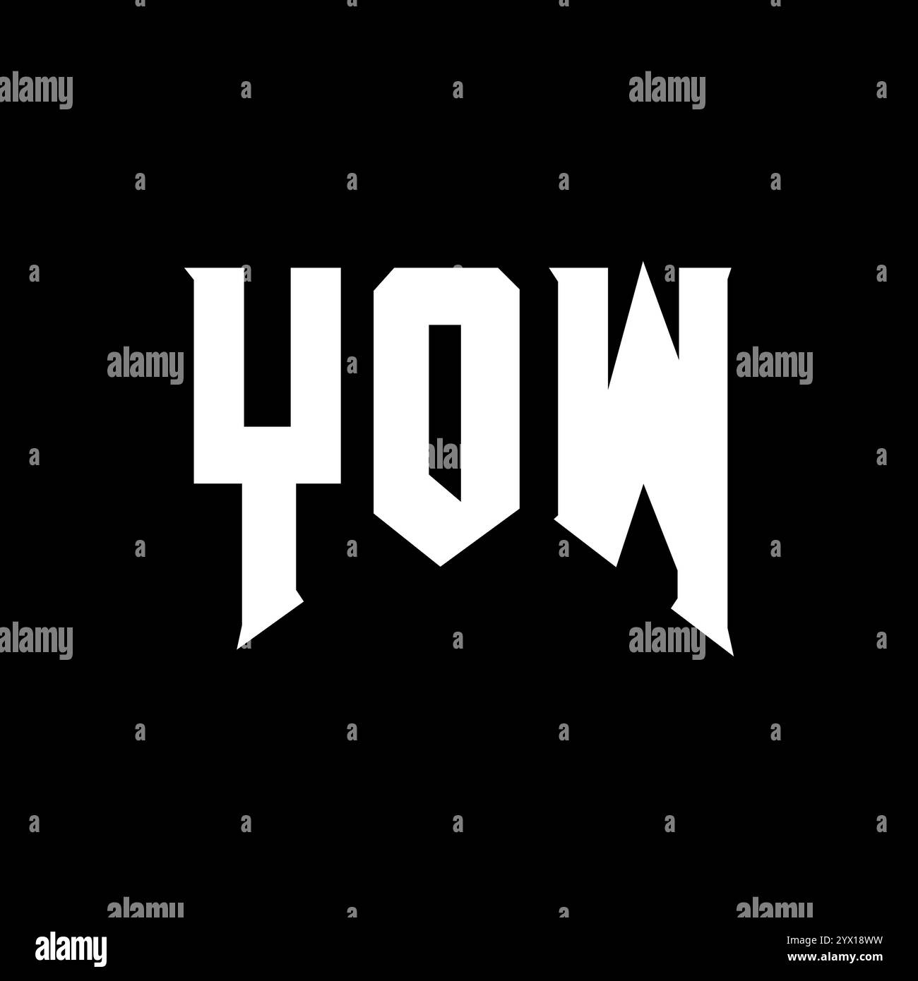 YOW letter logo design for technology company. YOW logo design black ...