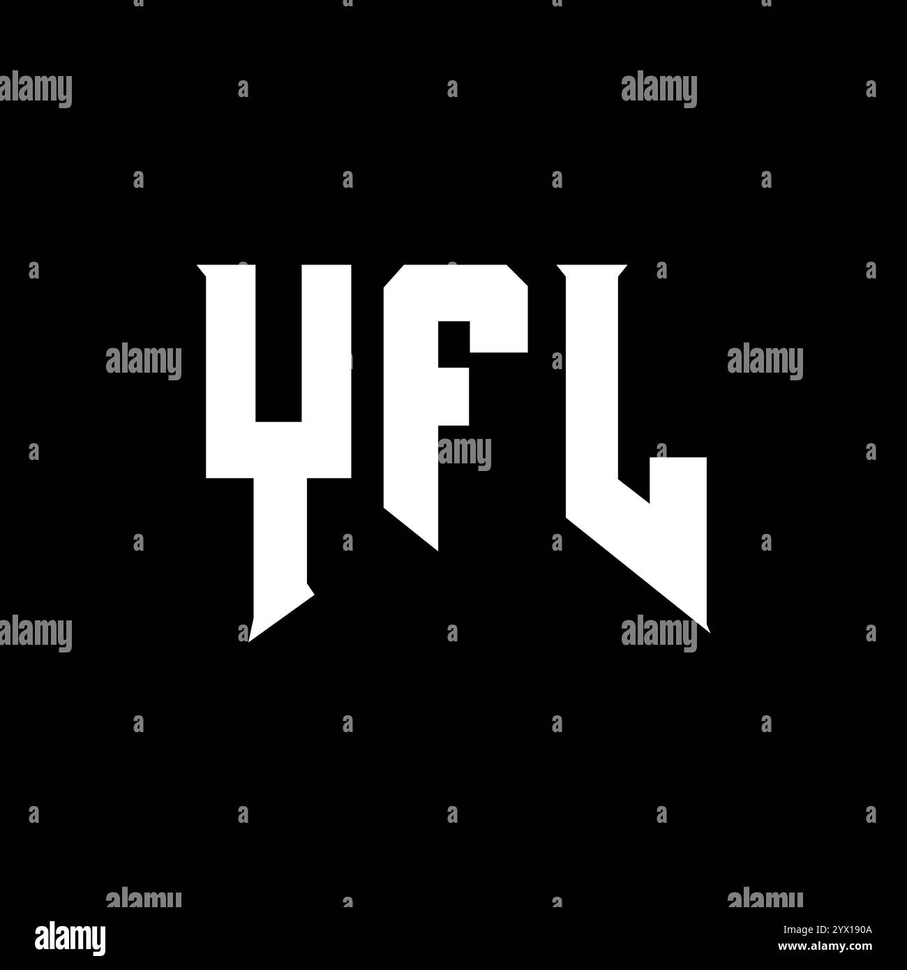 YFL letter logo design for technology company. YFL logo design black ...