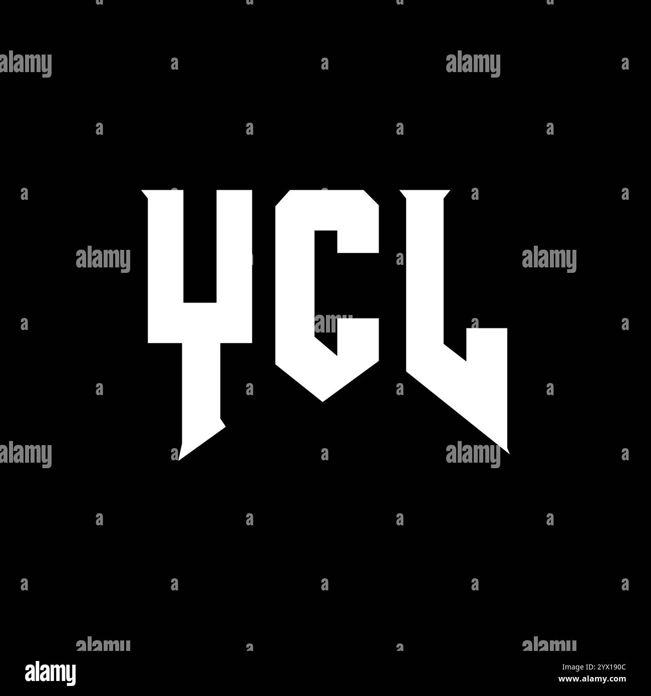 YCL letter logo design for technology company. YCL logo design black and white color combination ...