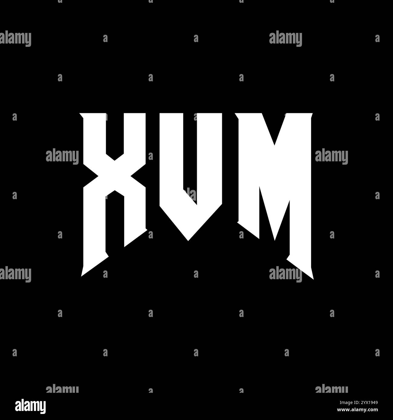 XVM letter logo design for technology company. XVM logo design black ...