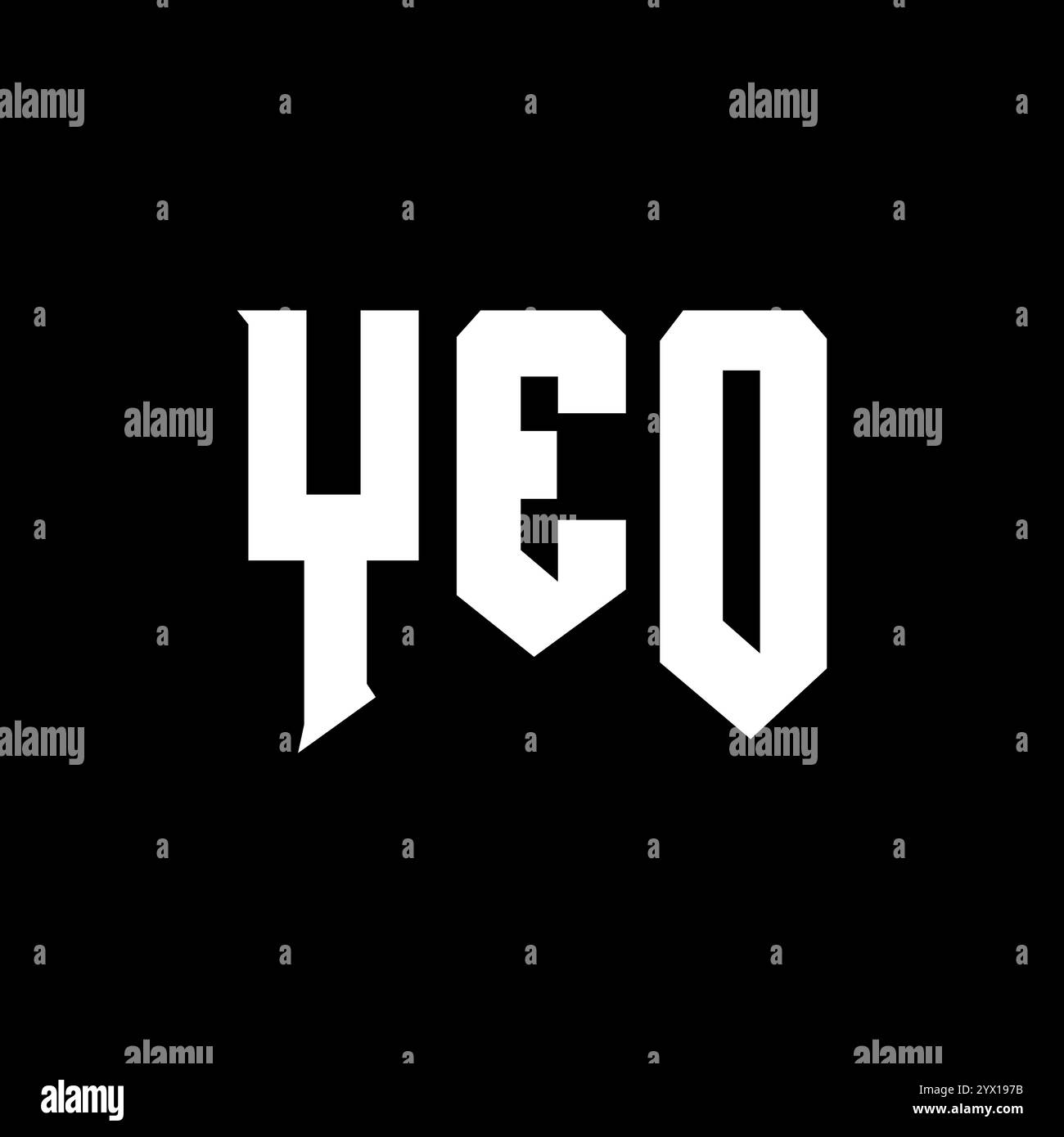 YEO letter logo design for technology company. YEO logo design black ...