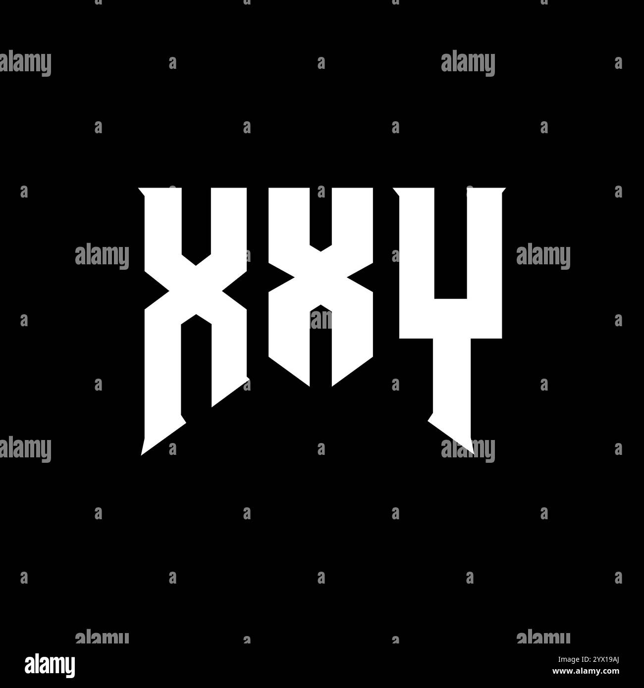 XXY letter logo design for technology company. XXY logo design black and white color combination ...