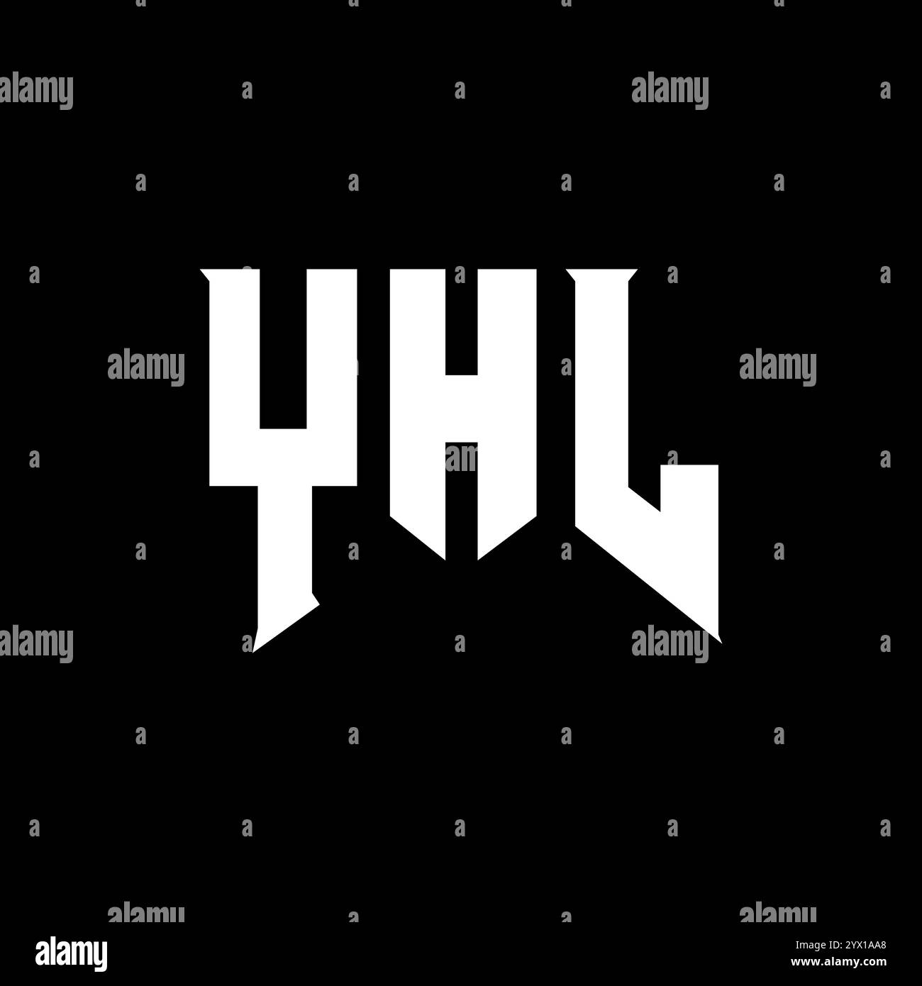 YHL letter logo design for technology company. YHL logo design black ...