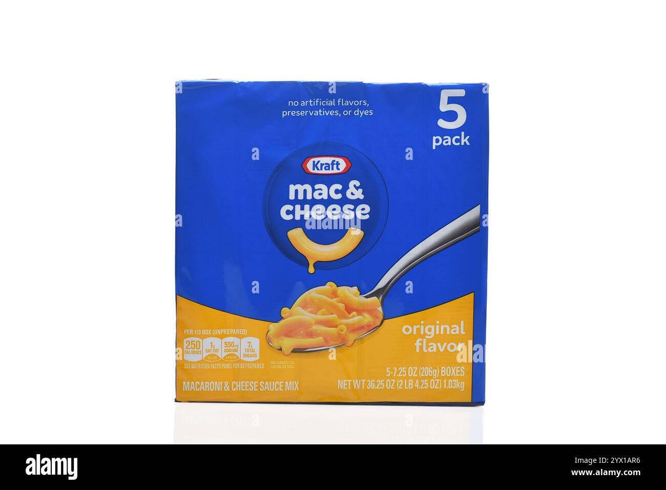 IRVINE, CALIFRONIA- 11 DEC 2024: A five pack of Kraft Mac and Cheese ...