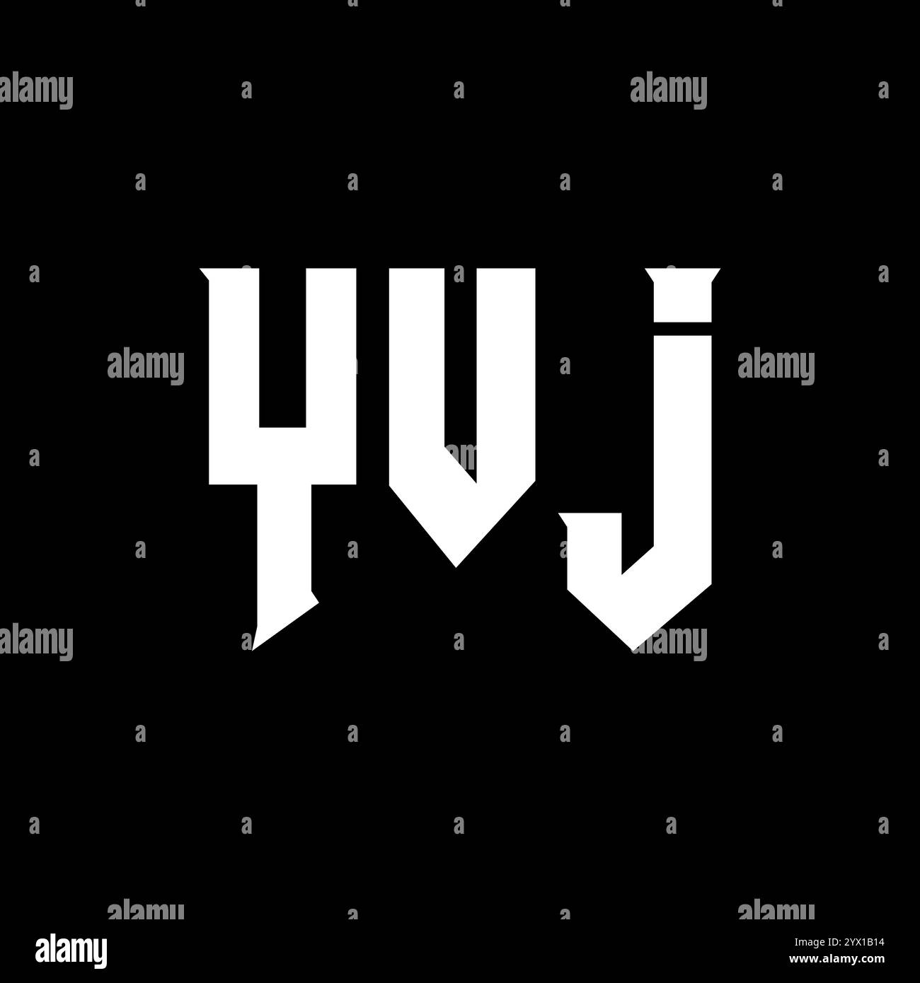 YVJ letter logo design for technology company. YVJ logo design black ...