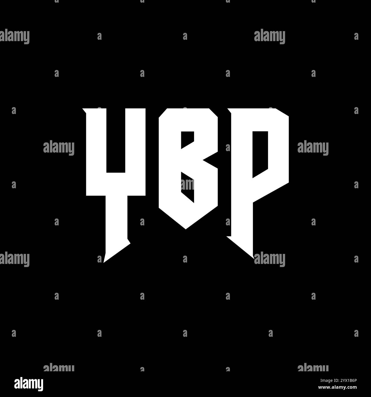 YBP letter logo design for technology company. YBP logo design black and white color combination ...