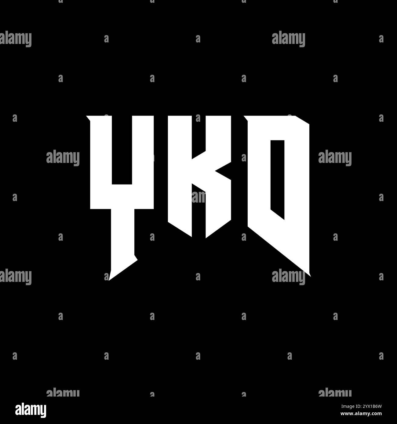 YKD letter logo design for technology company. YKD logo design black ...