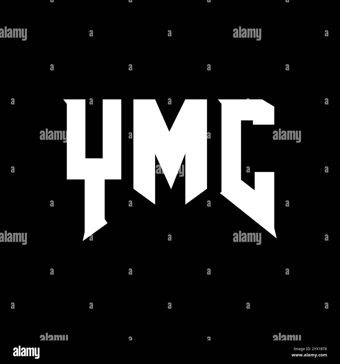 YMC letter logo design for technology company. YMC logo design black and white color combination ...