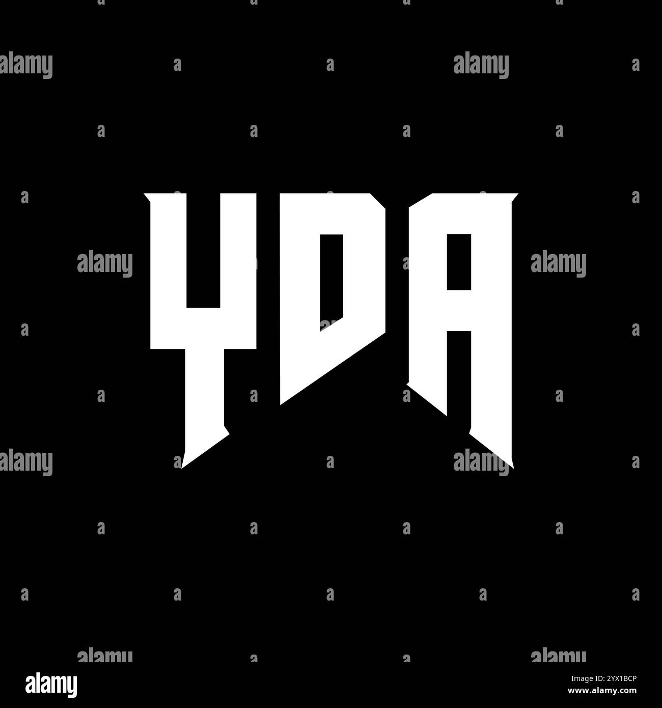 YDA letter logo design for technology company. YDA logo design black ...