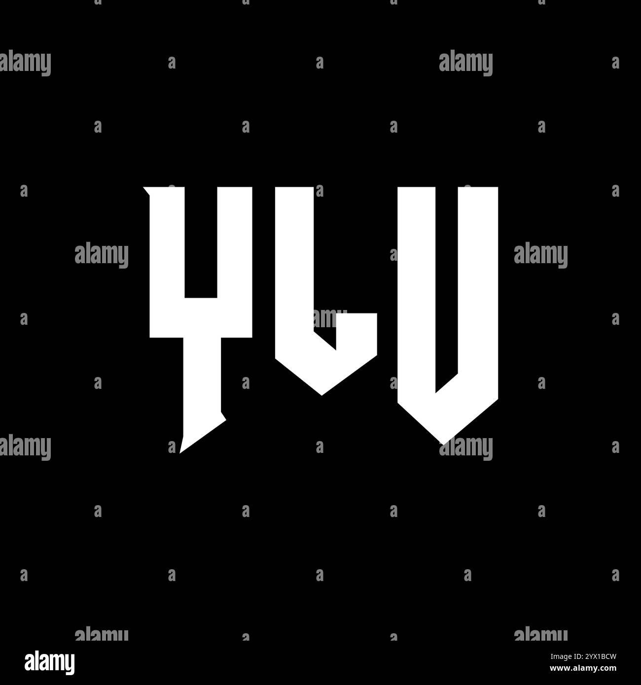 YLU letter logo design for technology company. YLU logo design black ...