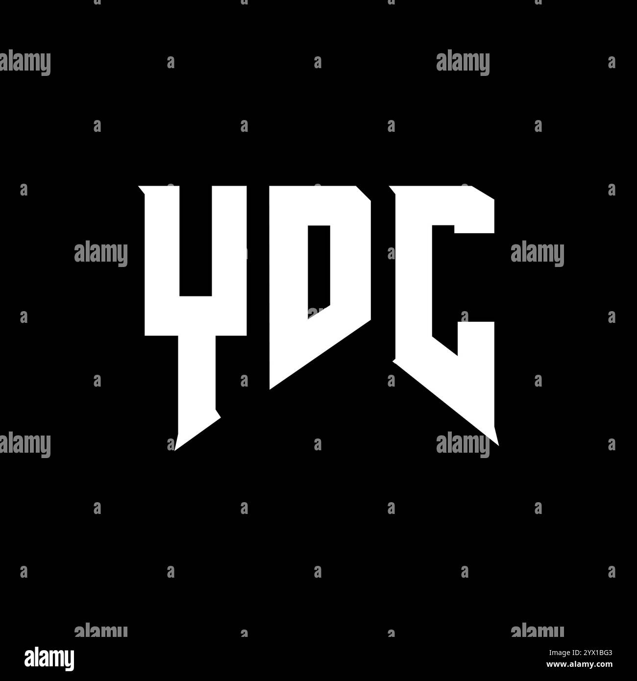 YDC letter logo design for technology company. YDC logo design black and white color combination ...