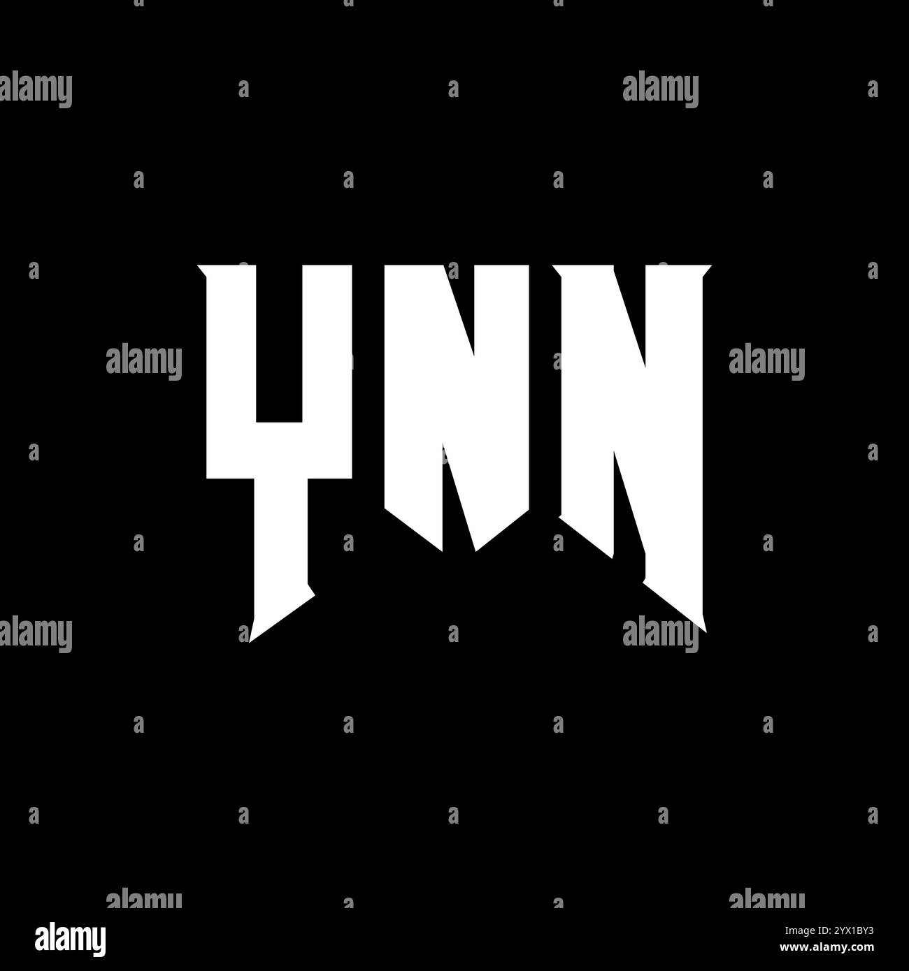 YNN letter logo design for technology company. YNN logo design black ...