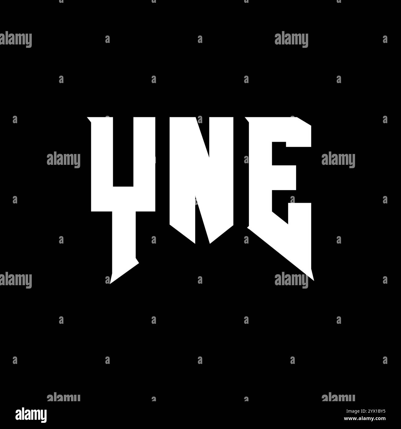 YNE letter logo design for technology company. YNE logo design black ...