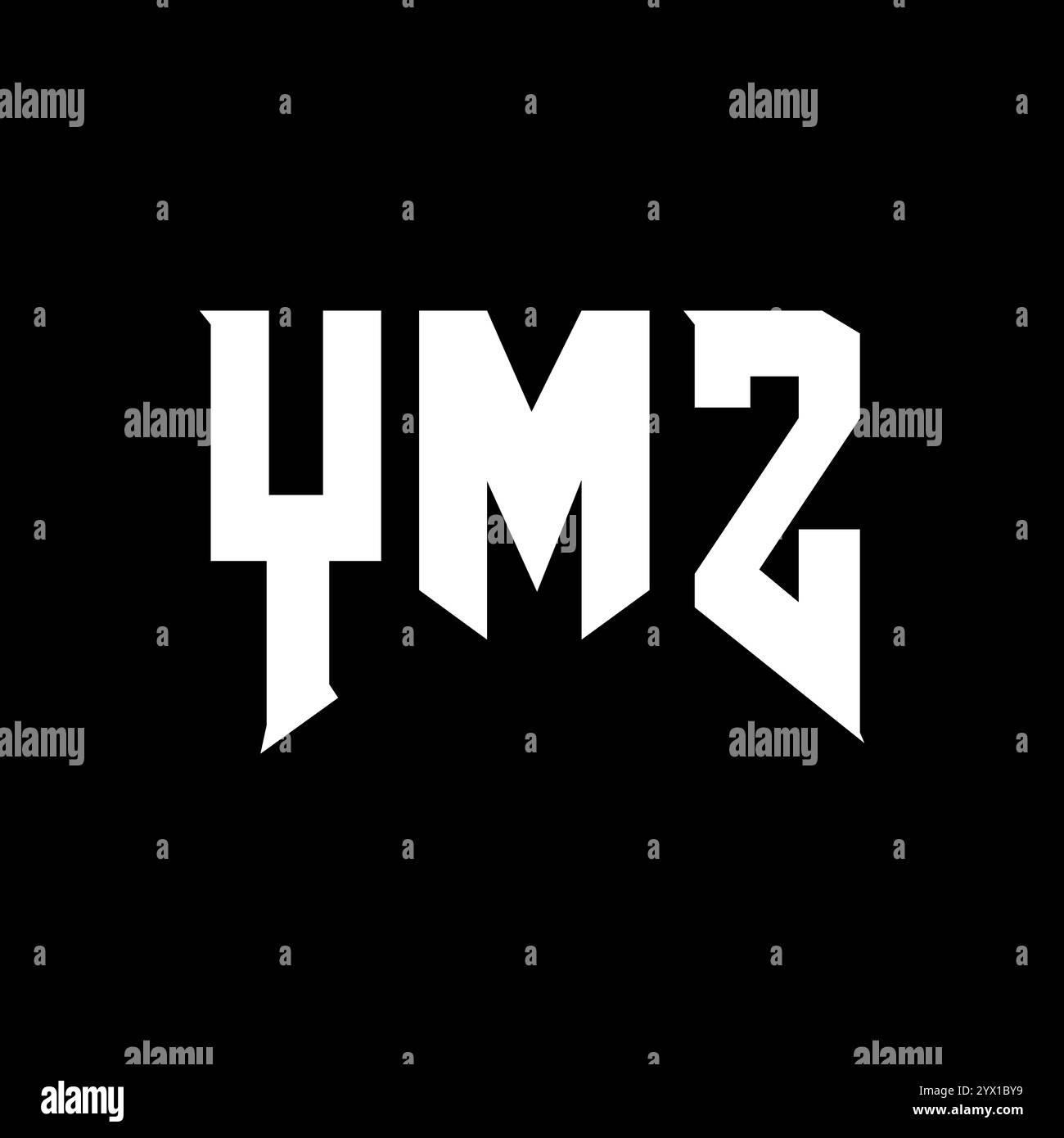 YMZ letter logo design for technology company. YMZ logo design black ...