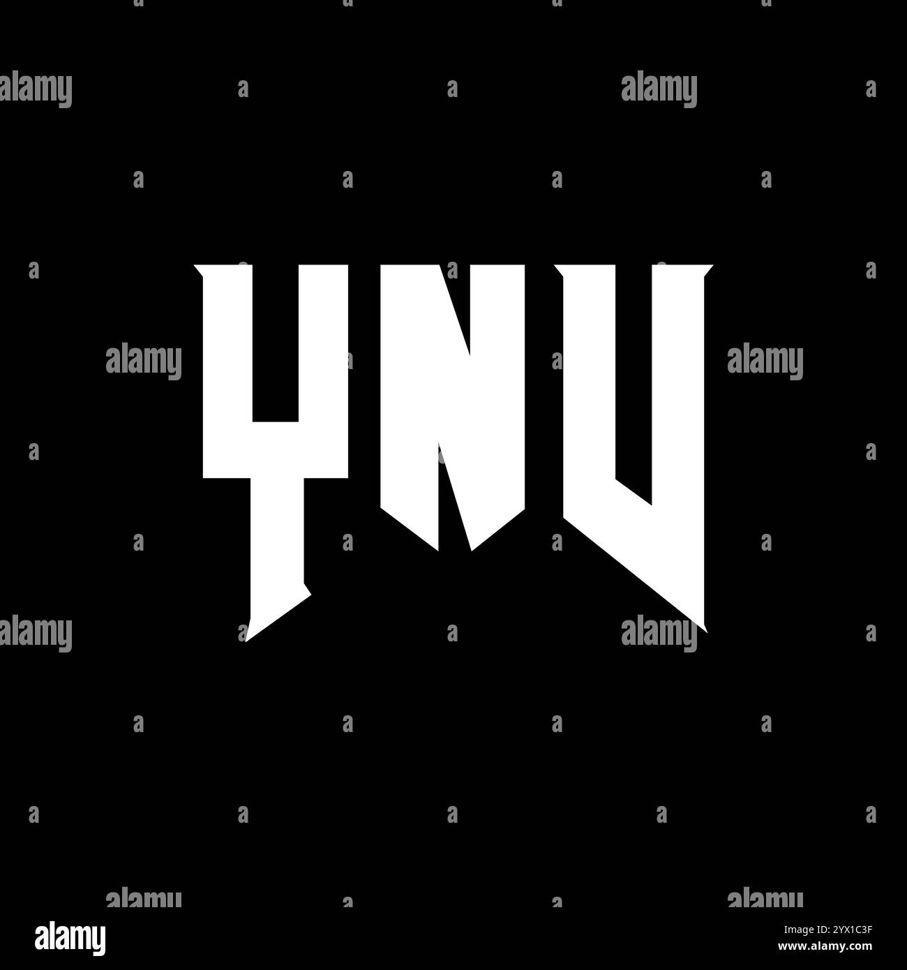 YNV letter logo design for technology company. YNV logo design black ...