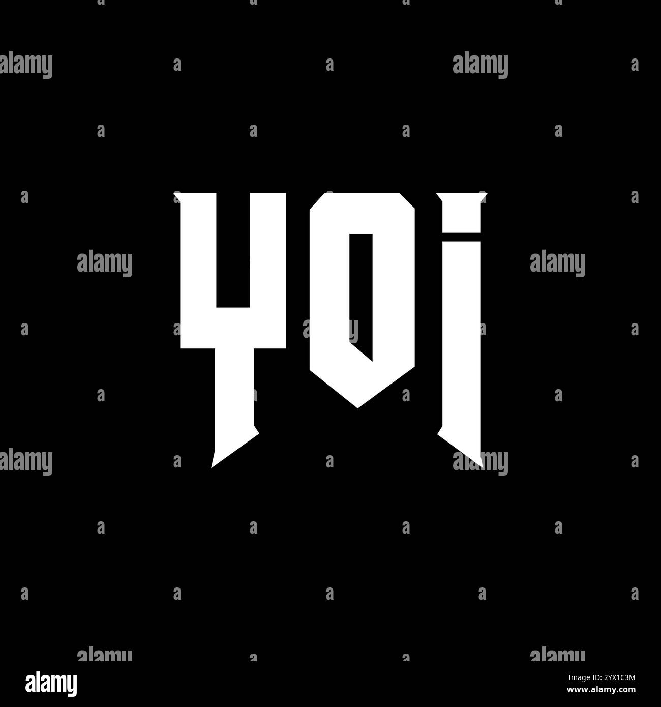 YOI letter logo design for technology company. YOI logo design black ...