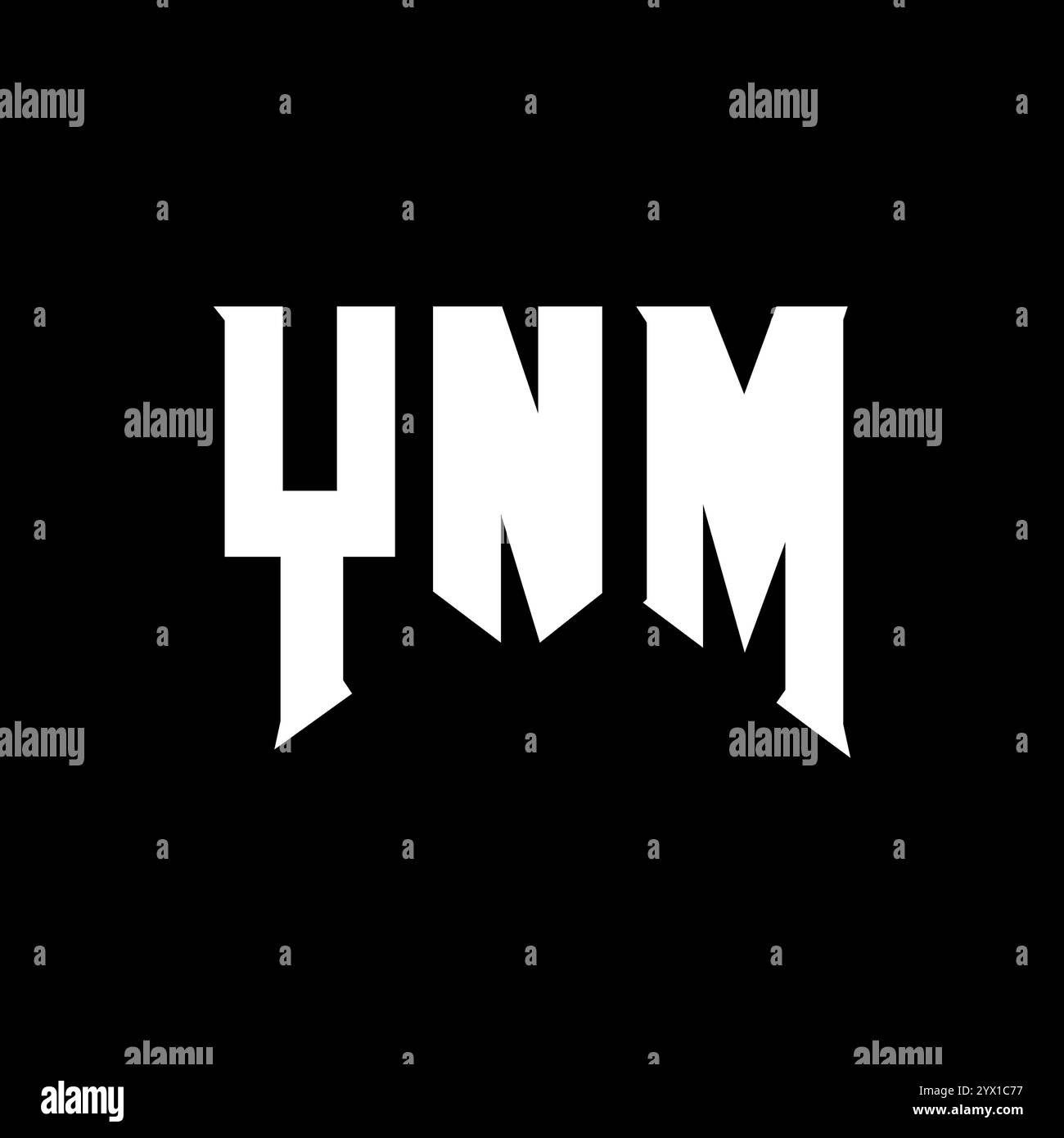 YNM letter logo design for technology company. YNM logo design black ...