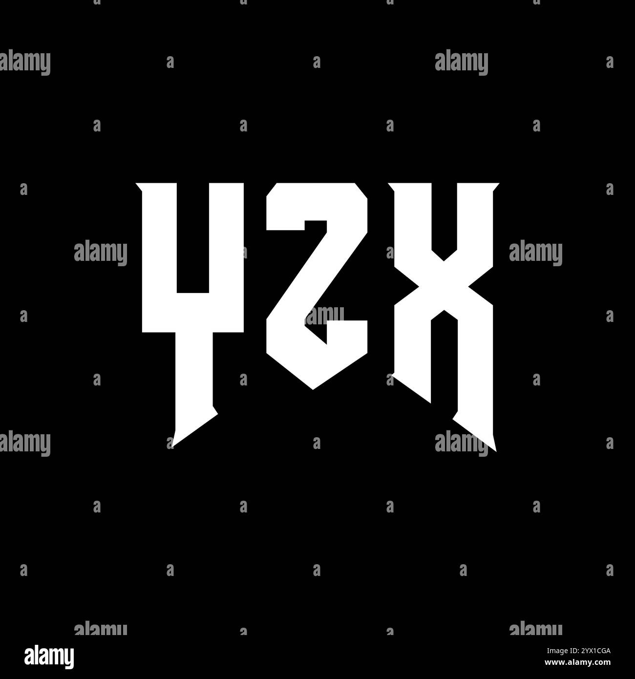 YZX letter logo design for technology company. YZX logo design black ...