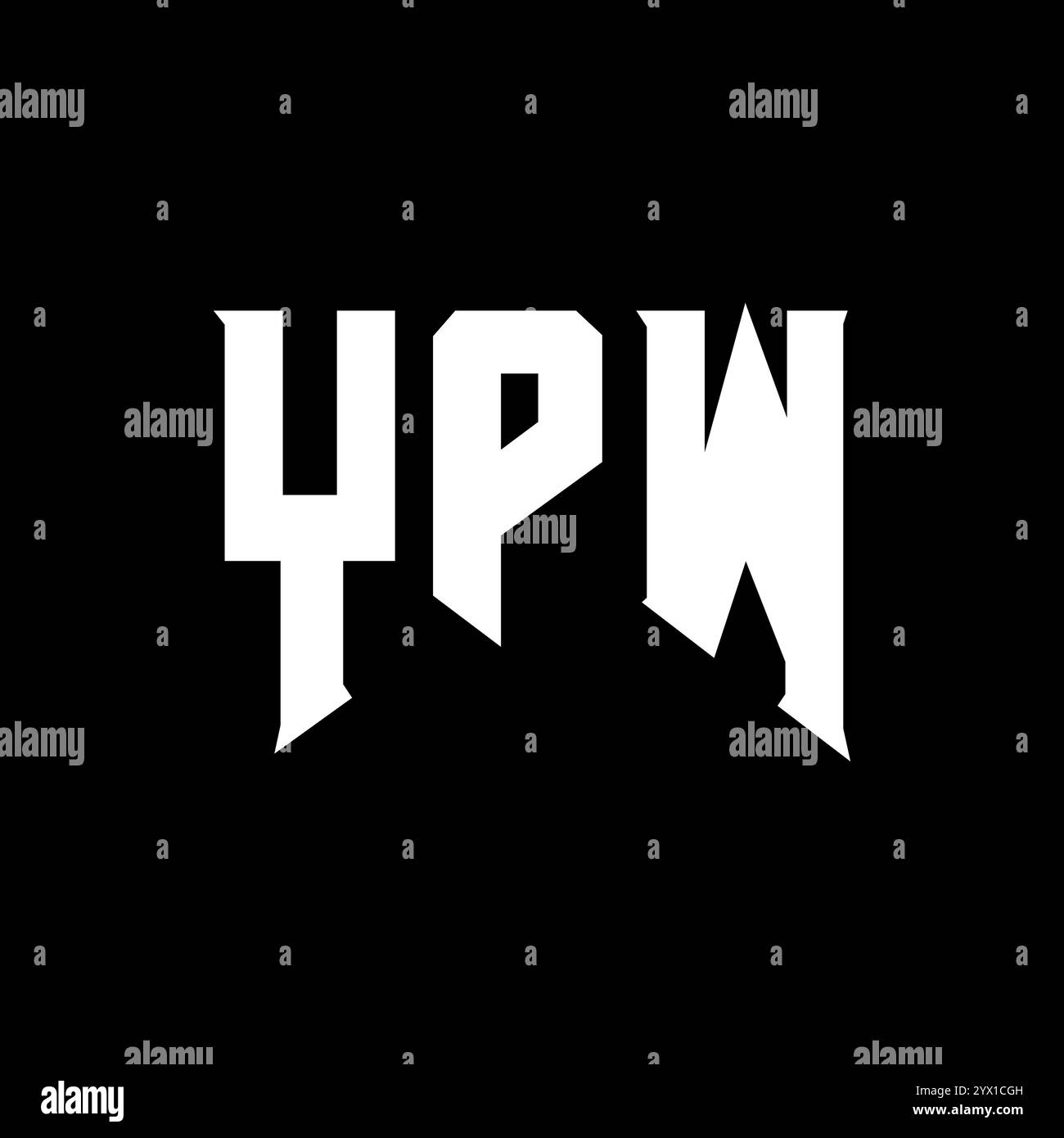 YPW letter logo design for technology company. YPW logo design black ...