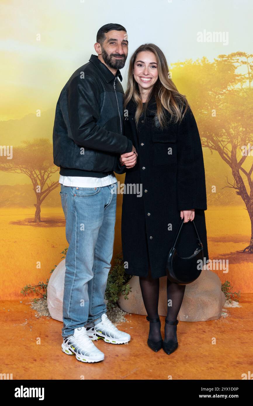Paris, France. 12th Dec, 2024. Hedi Bouchenafa and his girlfriend ...