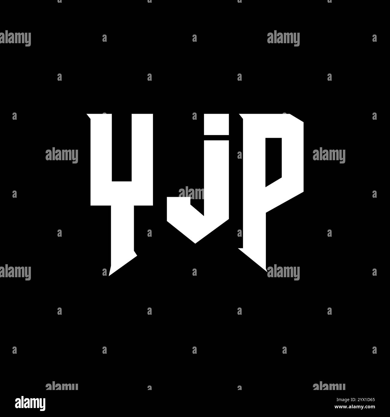YJP letter logo design for technology company. YJP logo design black ...