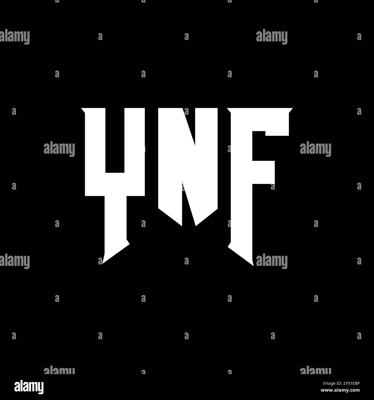 YNF letter logo design for technology company. YNF logo design black ...