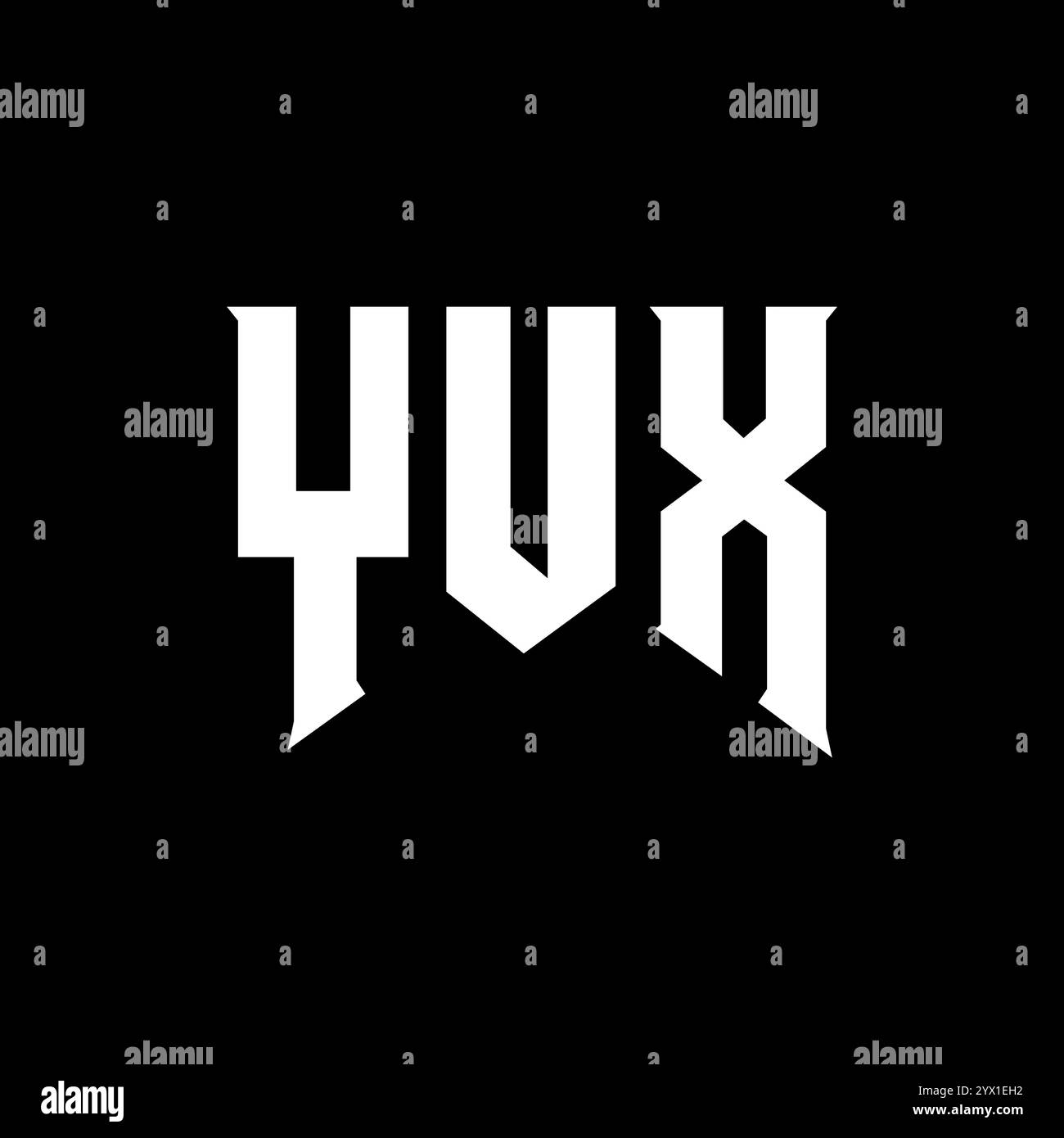 YUX letter logo design for technology company. YUX logo design black ...