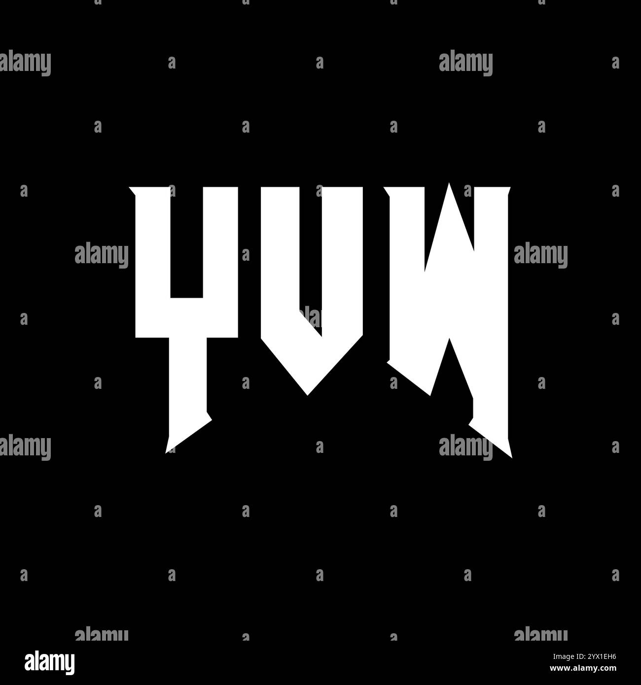 YVW letter logo design for technology company. YVW logo design black ...