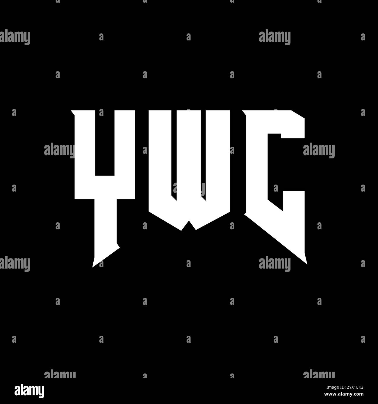 YWC letter logo design for technology company. YWC logo design black and white color combination ...
