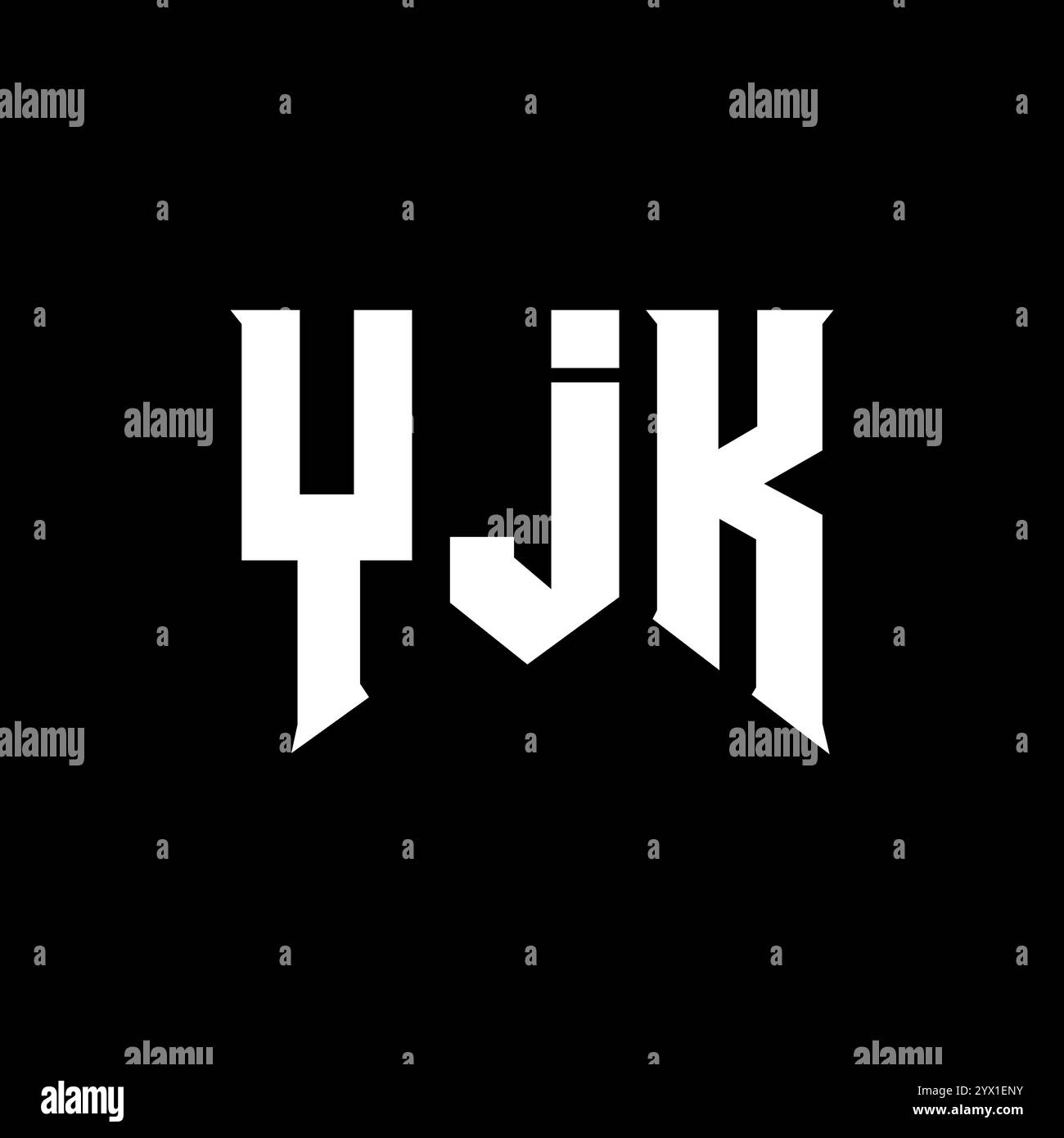 YJK letter logo design for technology company. YJK logo design black ...