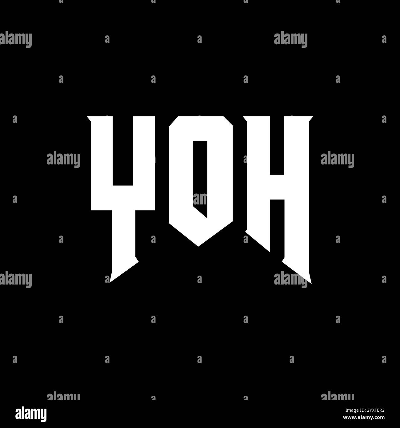 YOH letter logo design for technology company. YOH logo design black ...