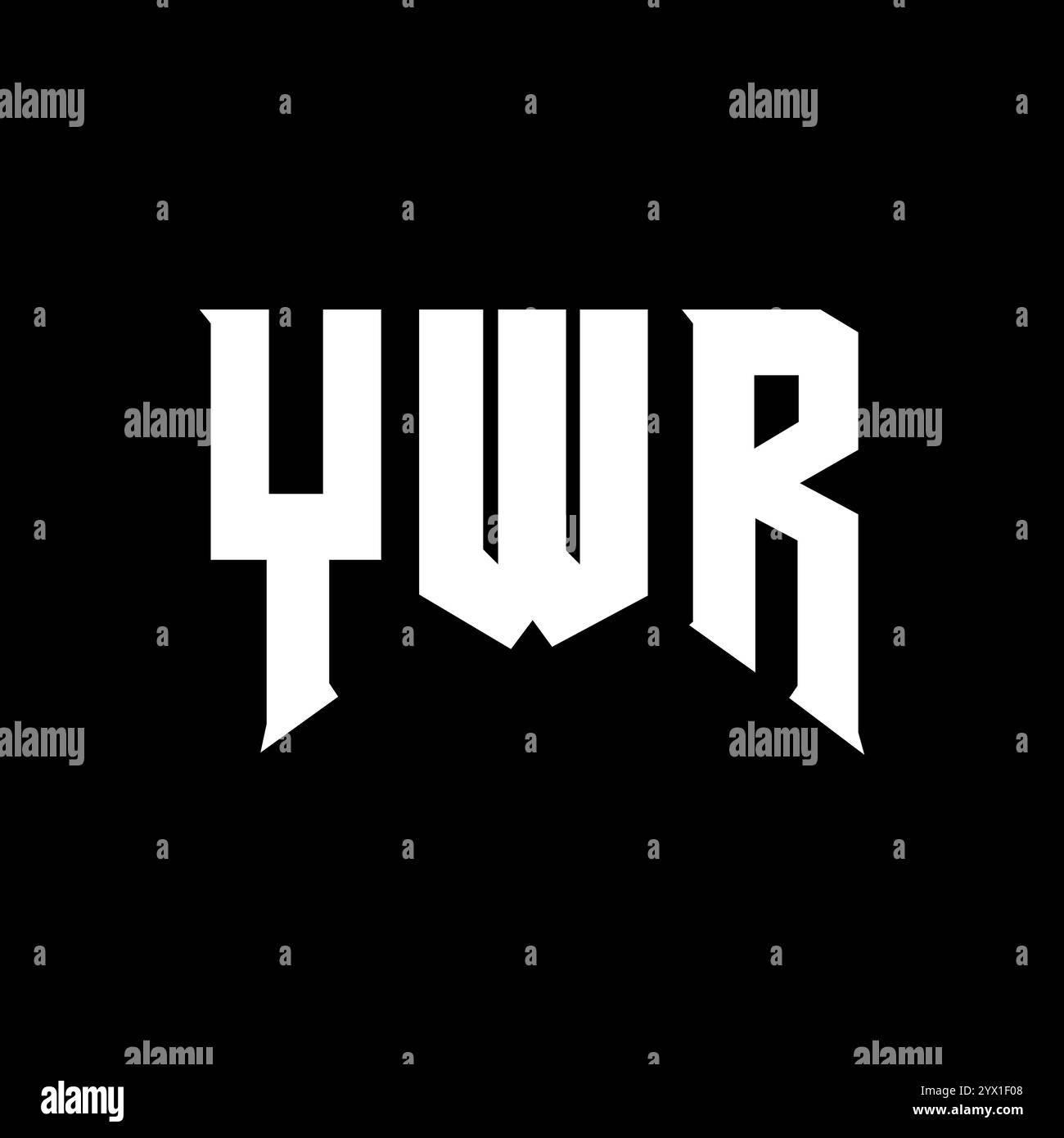 YWR letter logo design for technology company. YWR logo design black ...