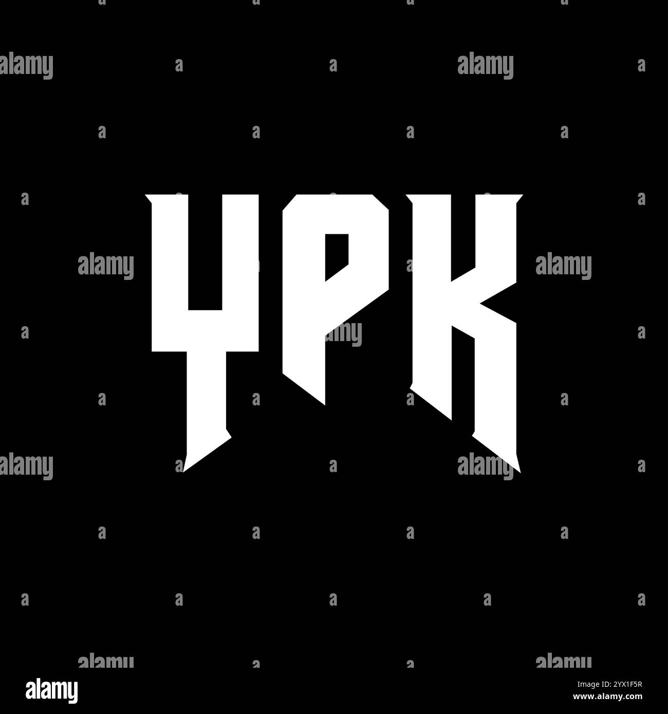 YPK letter logo design for technology company. YPK logo design black ...