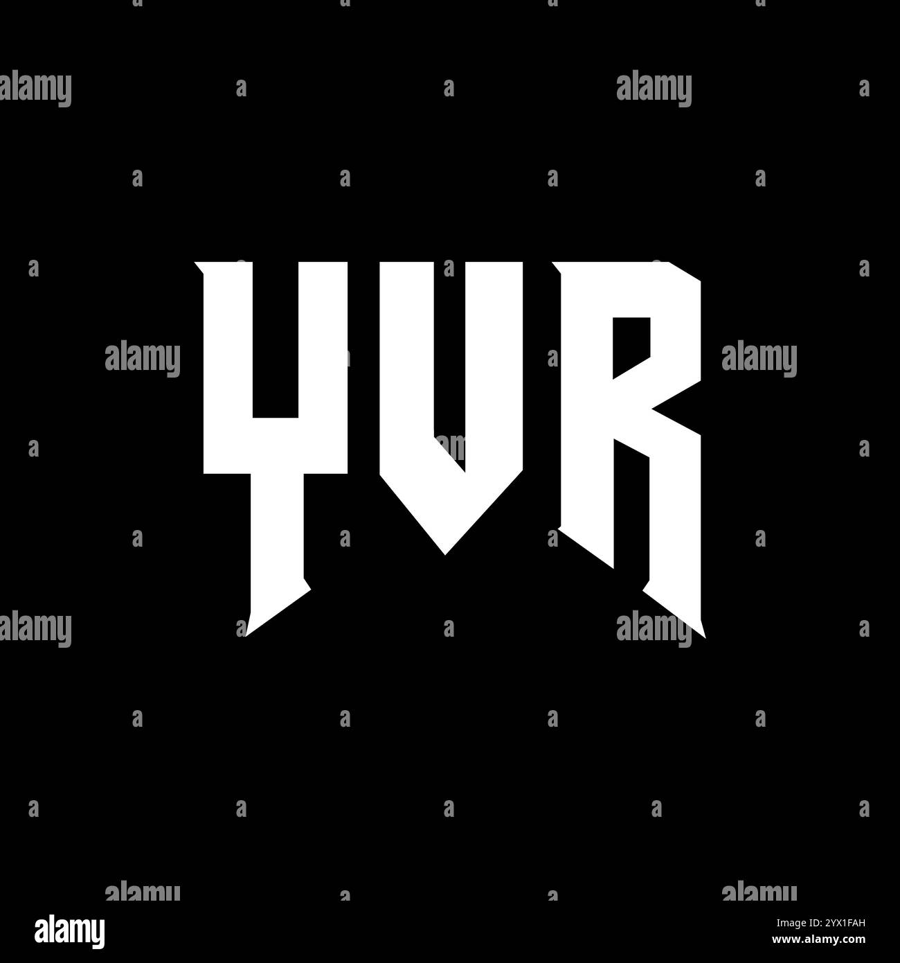 YVR letter logo design for technology company. YVR logo design black ...