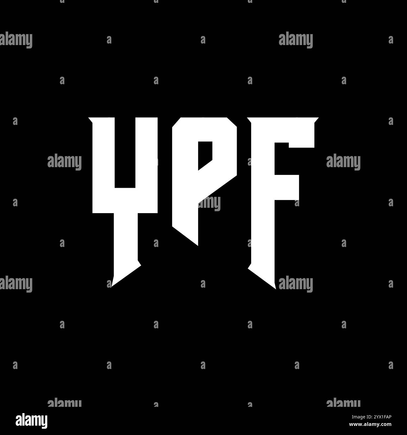 YPF letter logo design for technology company. YPF logo design black ...