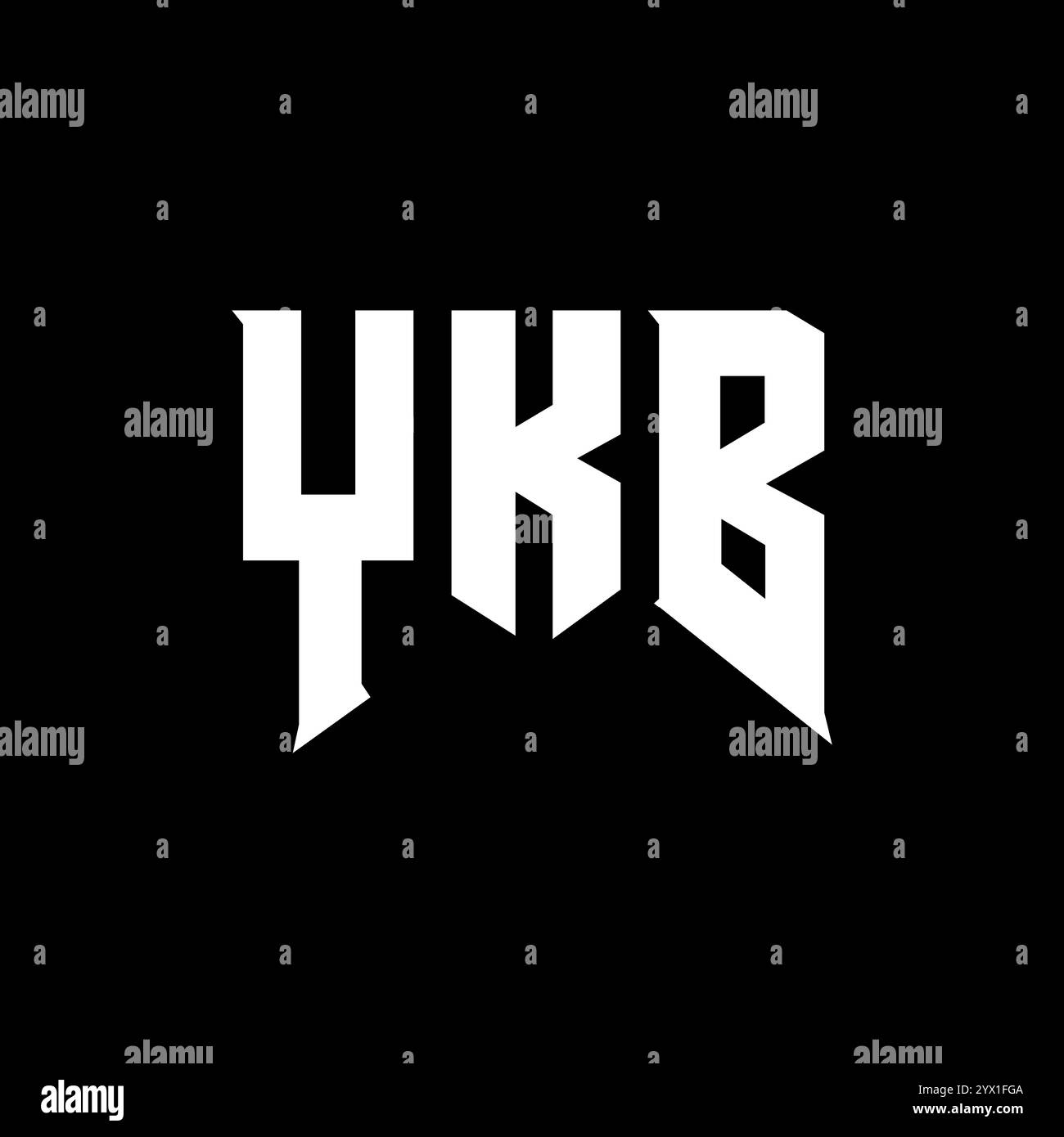 YKB letter logo design for technology company. YKB logo design black ...