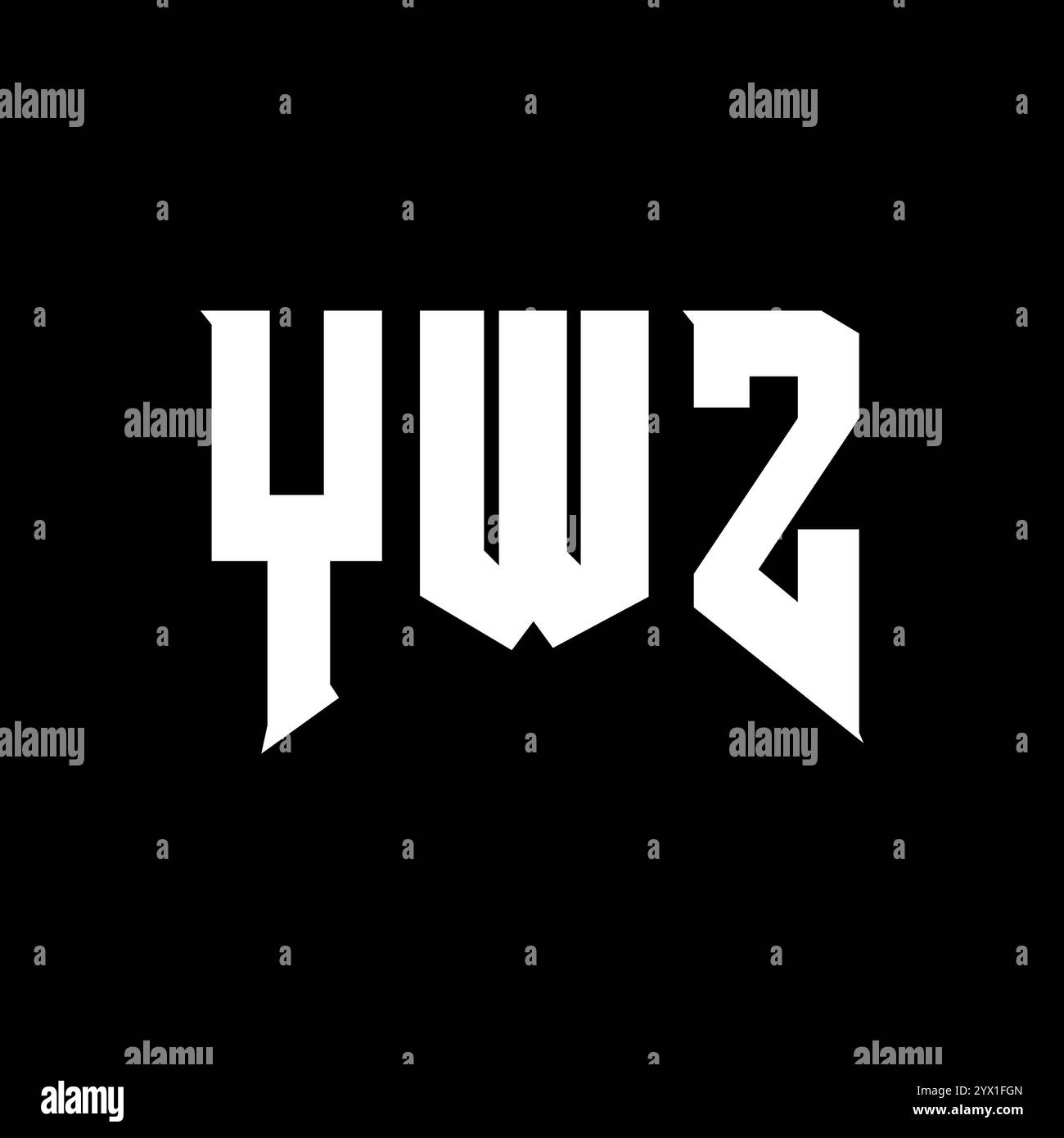 YWZ letter logo design for technology company. YWZ logo design black ...