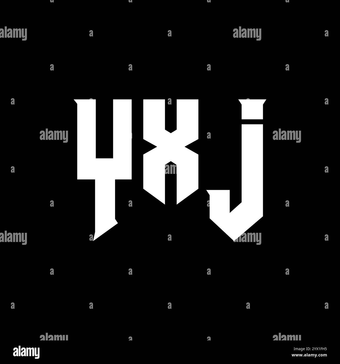 YXJ letter logo design for technology company. YXJ logo design black ...