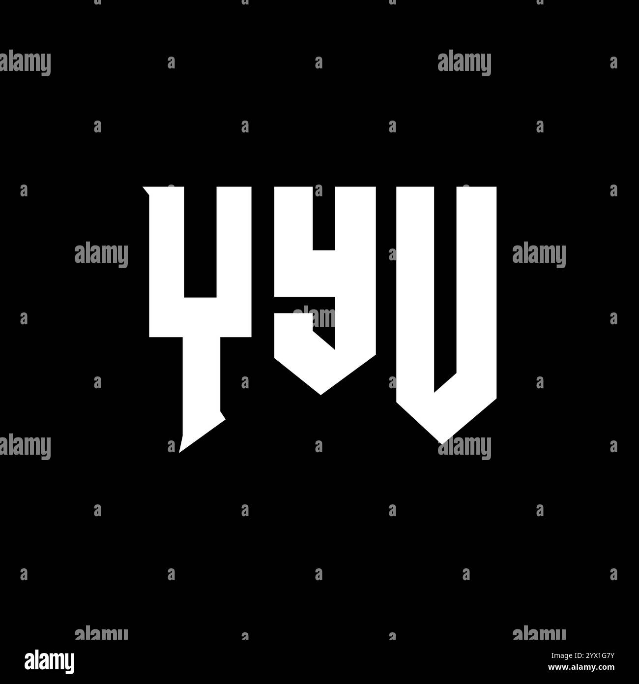 YYU letter logo design for technology company. YYU logo design black ...