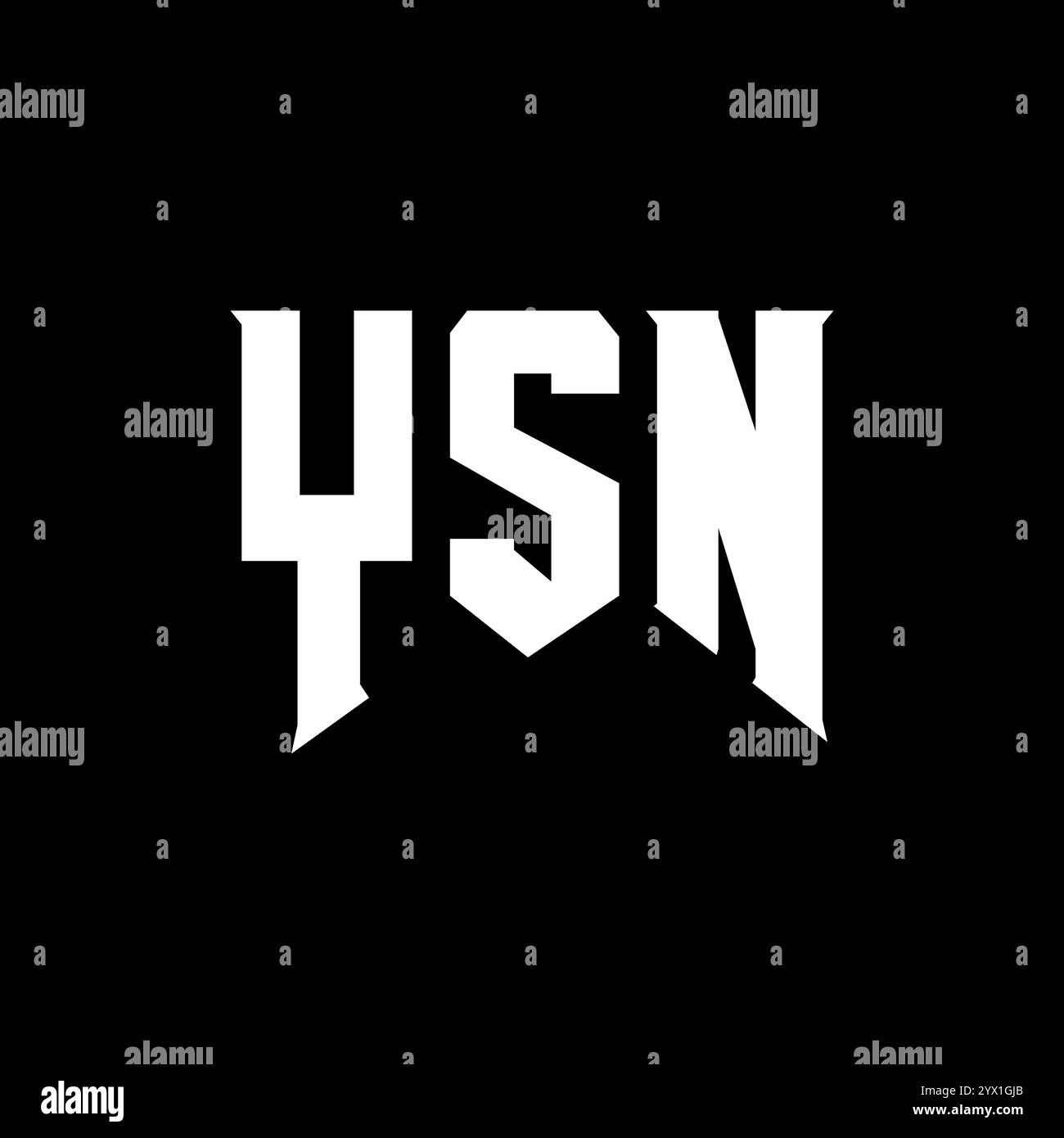 YSN letter logo design for technology company. YSN logo design black ...