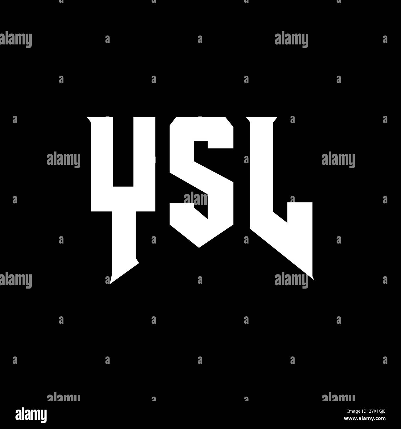 YSL letter logo design for technology company. YSL logo design black ...