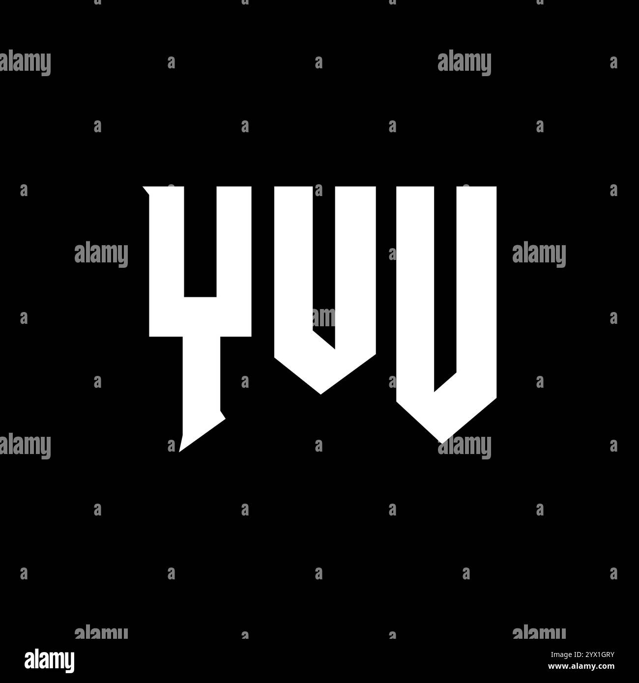 YUU letter logo design for technology company. YUU logo design black ...